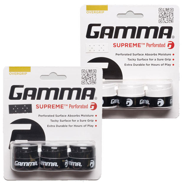 Gamma Supreme Perforated Tennis OverGrip - 3 Pack